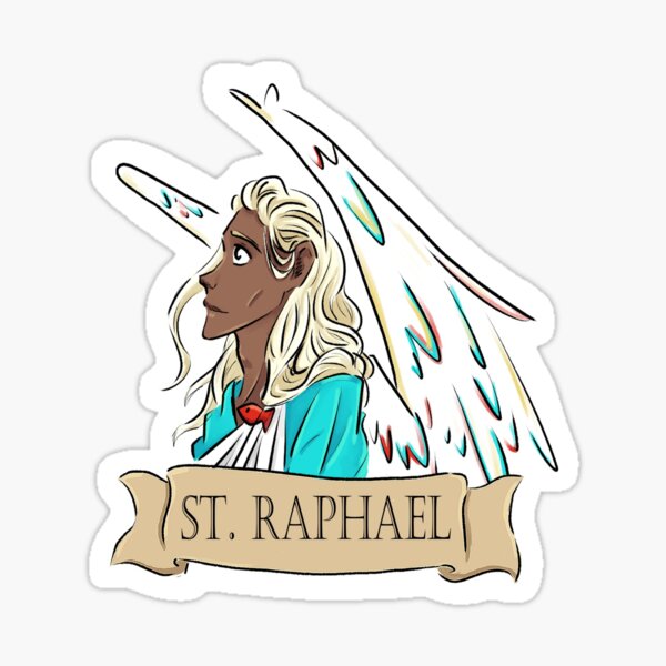 "St. Raphael" Sticker for Sale by Therizino-Arts | Redbubble