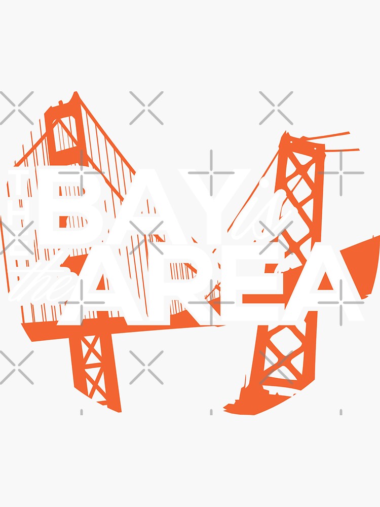 "Bay Area Bridges Tee" Sticker for Sale by themarvdesigns | Redbubble