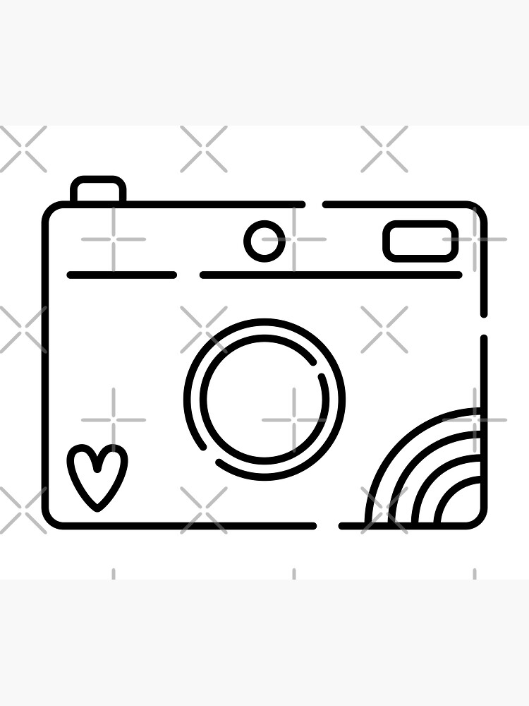 "Minimal camera, line black illustration" Sticker for Sale by OM-lova ...