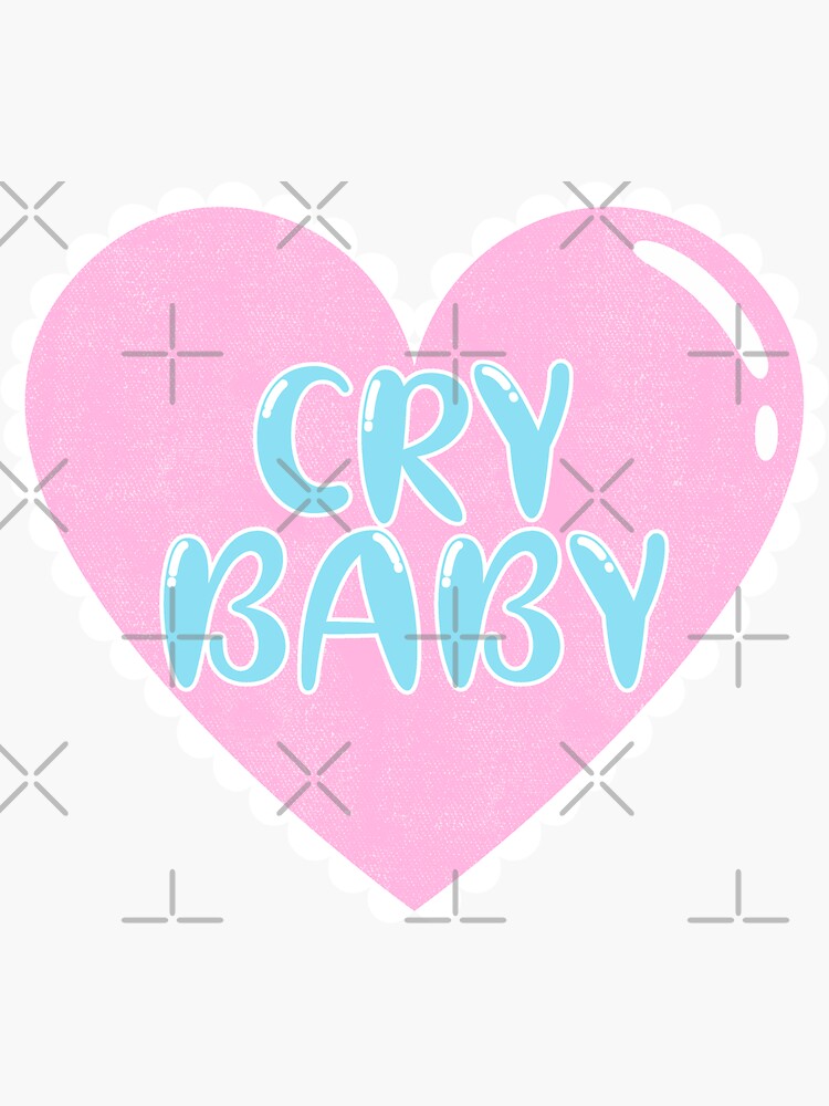 "Cry Baby Heart" Sticker for Sale by Lizz-aa | Redbubble