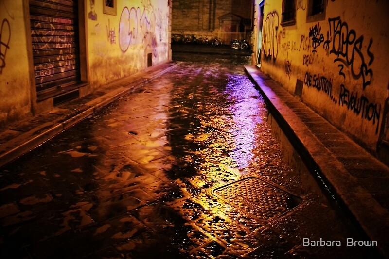 "Back Streets at Night" by Barbara Brown | Redbubble