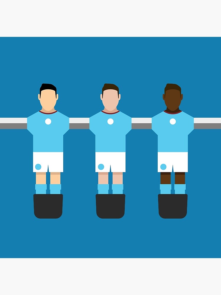 Manchester City Football Team Table Football Players Poster For Sale