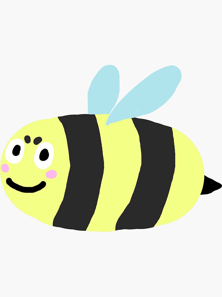 "Buzzby the bee" Sticker for Sale by KodaBKreations | Redbubble