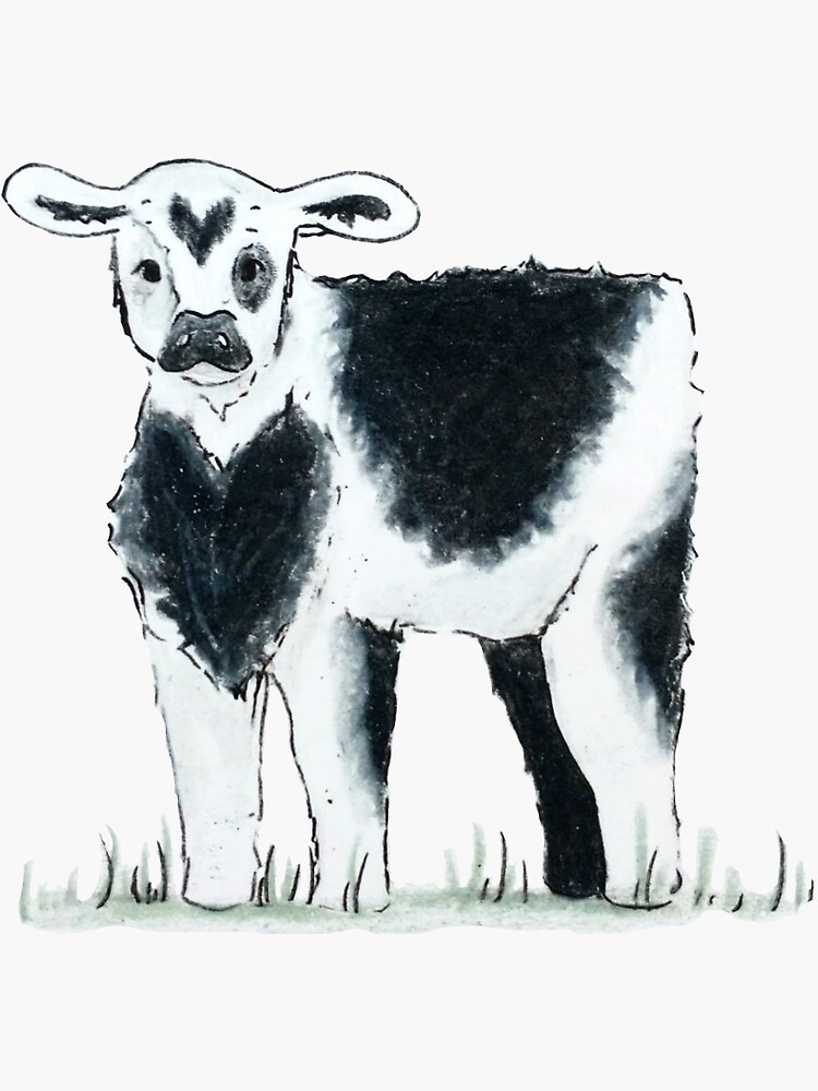 "Fluffy Cow" Sticker for Sale by ennnl | Redbubble