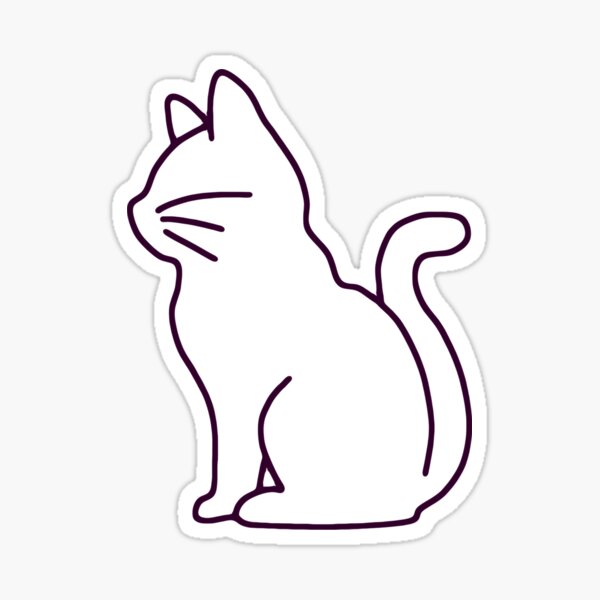 "cat outline" Sticker for Sale by ShopMaggieRose | Redbubble