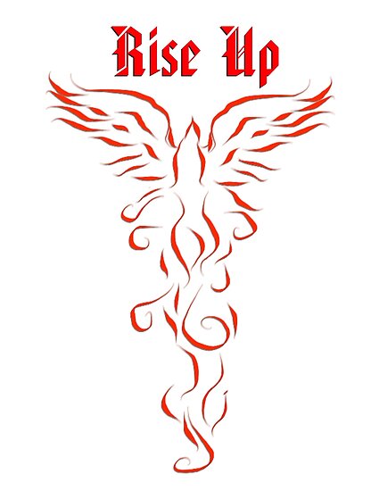 "Phoenix Rising - Rise Up" Poster by m2inspiration | Redbubble