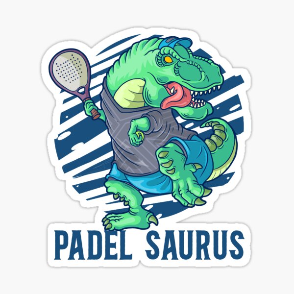 "Padel Saurus T Rex Dinosaur with Padel Racket " Sticker for Sale by ...