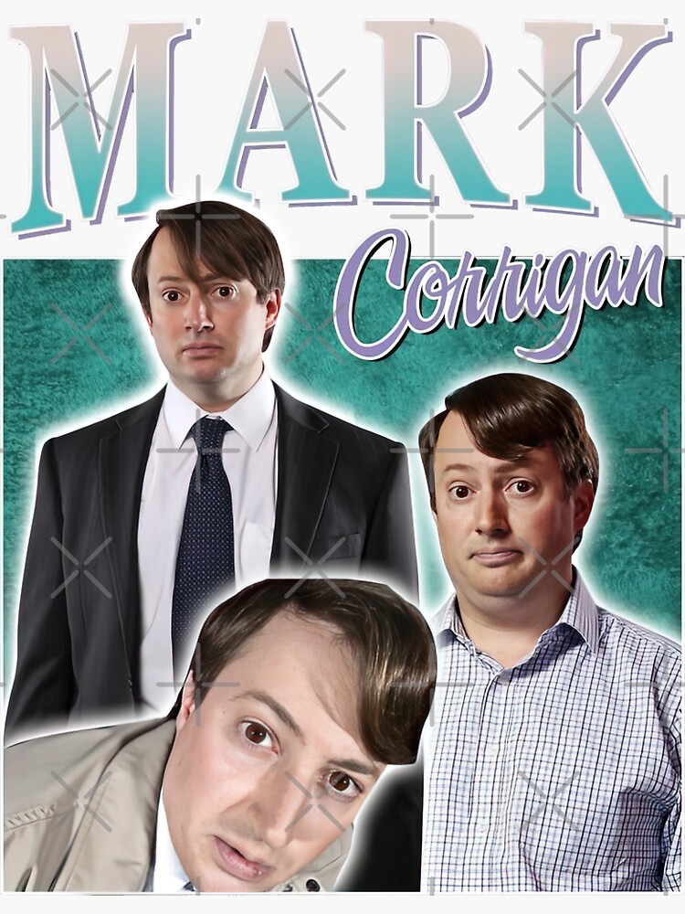 "Mark Corrigan Homage" Sticker for Sale by FranklinMoody | Redbubble
