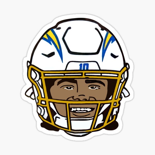 "Justin Herbert Funny Head" Sticker for Sale by ScottHarmon | Redbubble