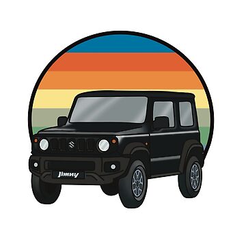 "Suzuki Jimny (Black) Retro Stripes " Sticker for Sale by krosecreative ...