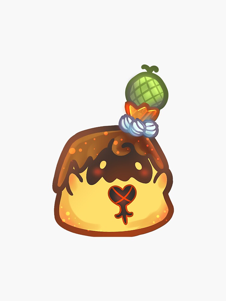 "Happy Durian Fruit Flan Heartless" Sticker for Sale by NauticalSorbet ...