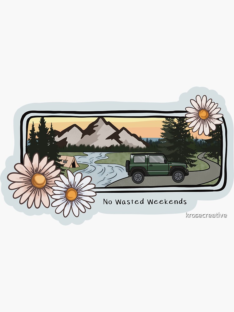 "Suzuki Jimny (Jungle Green) No Wasted Weekends" Sticker for Sale by ...