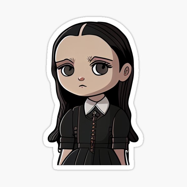 "Wednesday Addams - The Addams Family" Sticker for Sale by FokasuArt ...