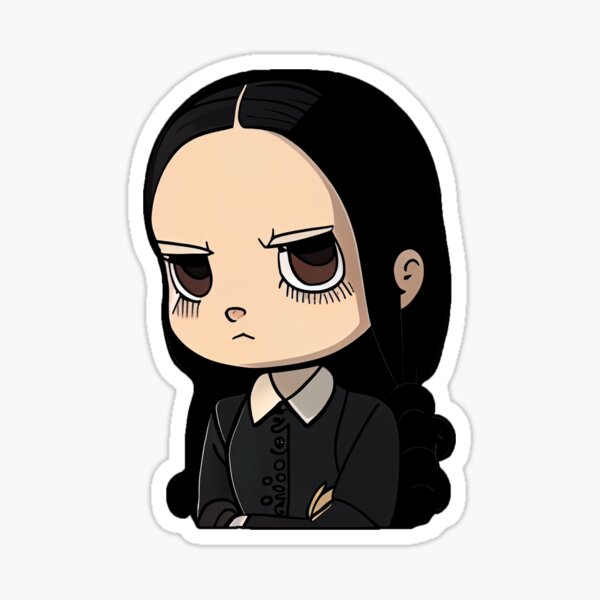 "Wednesday Addams - The Addams Family" Sticker for Sale by FokasuArt ...