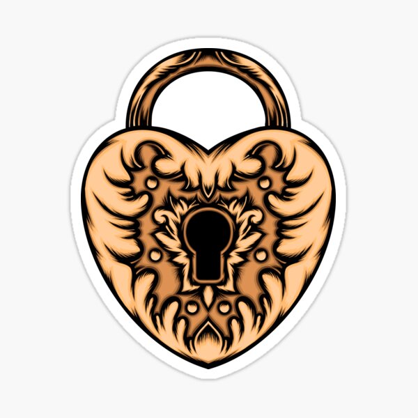 "Beautiful love lock" Sticker for Sale by WODEXZ | Redbubble