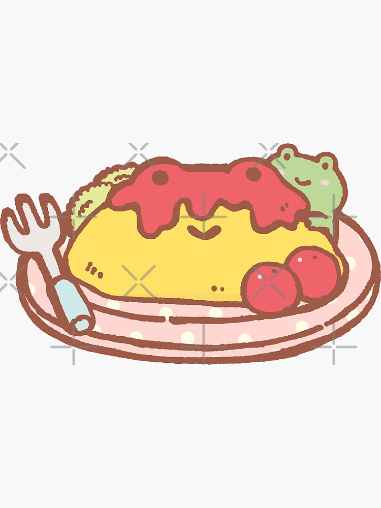 "froggy omlet" Sticker for Sale by zabazaba | Redbubble