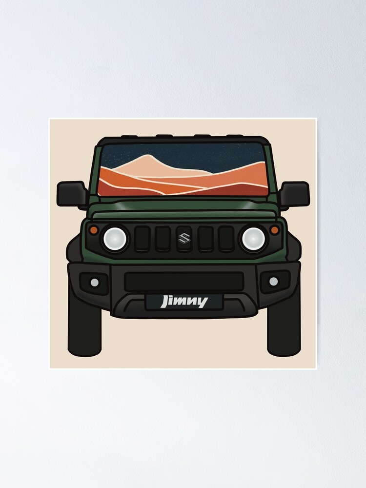 "Suzuki Jimny (Jungle Green) Desert Reflection " Poster for Sale by ...