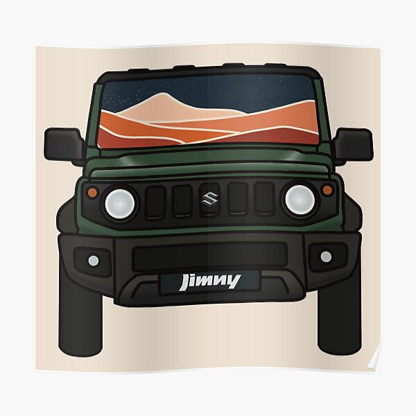 "Suzuki Jimny (Jungle Green) Desert Reflection " Poster for Sale by ...