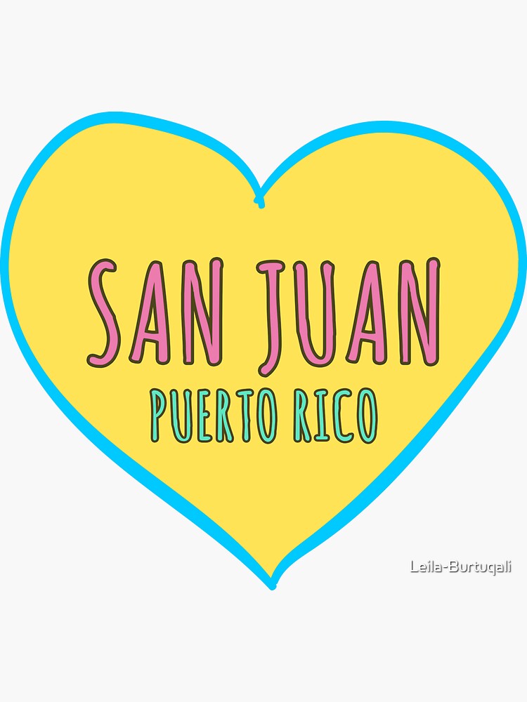 "San Juan" Sticker for Sale by Leila-Burtuqali | Redbubble