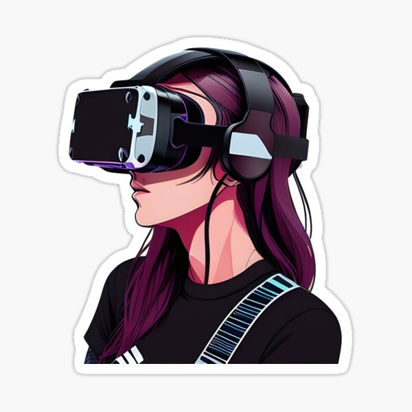"VR Girl" Sticker for Sale by AnvilArtCo | Redbubble