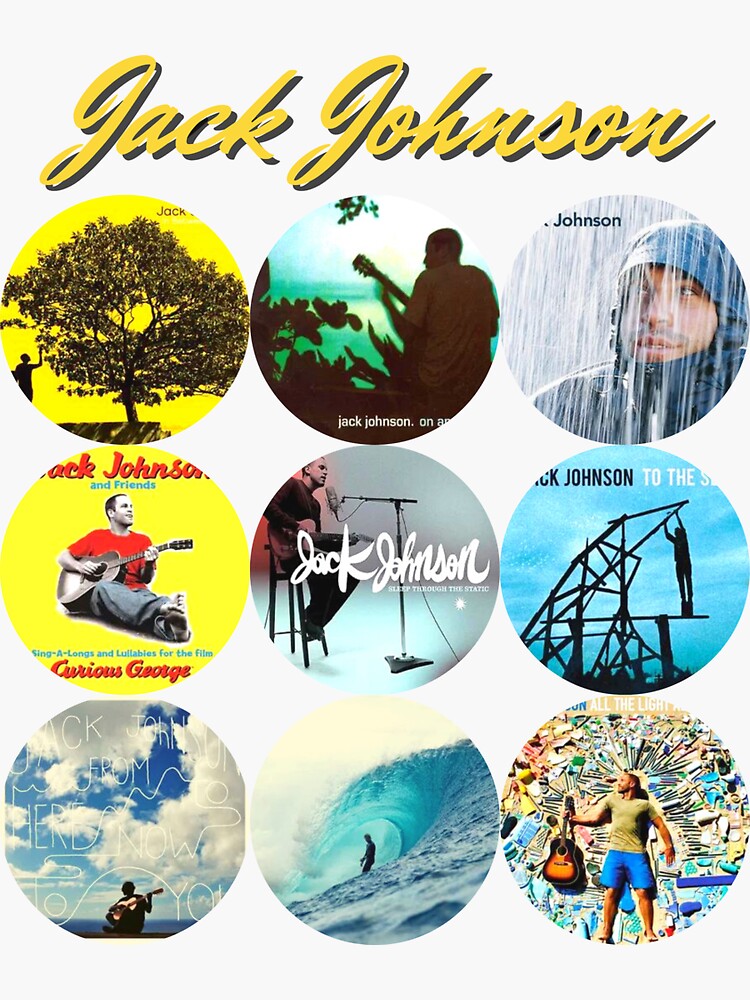 "Jack Johnson t shirt and sticker | Jack Johnson Sticker" Sticker for ...