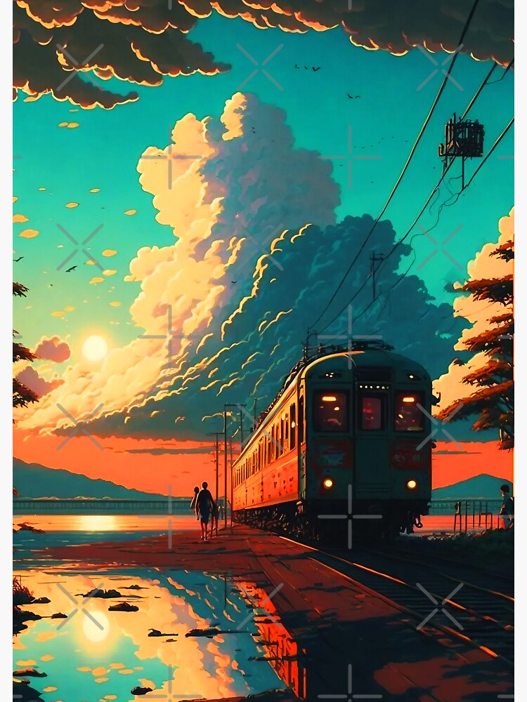 "Retro Anime Style Old Japanese Train" Sticker for Sale by KaPrints ...