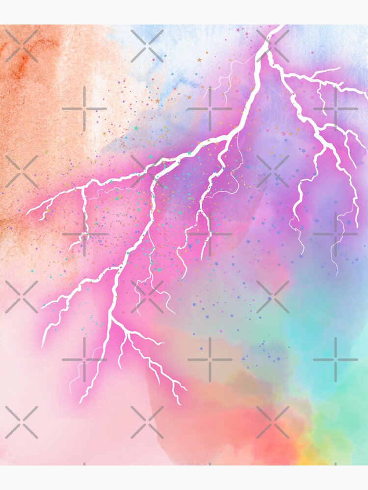 "Colorful Bolt - Rainbow lightning - " Sticker for Sale by byOlliart ...