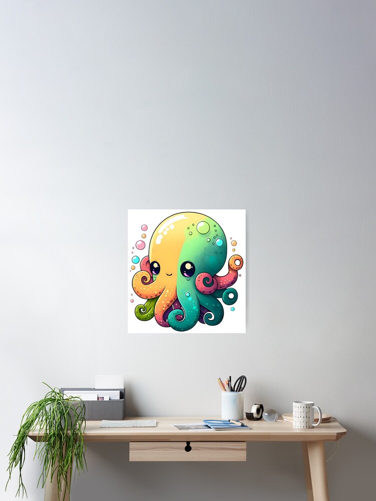 "Chibi Octopus | Kawaii Octopus " Poster for Sale by PandorasBoxy ...