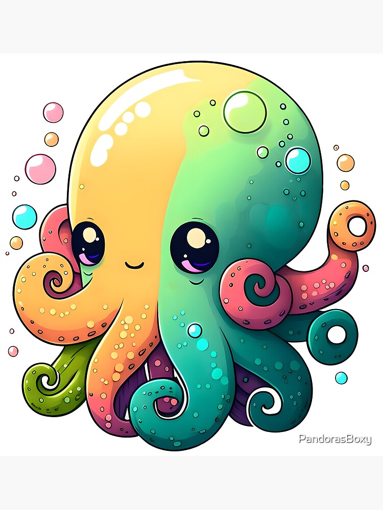 "Chibi Octopus | Kawaii Octopus " Poster for Sale by PandorasBoxy ...