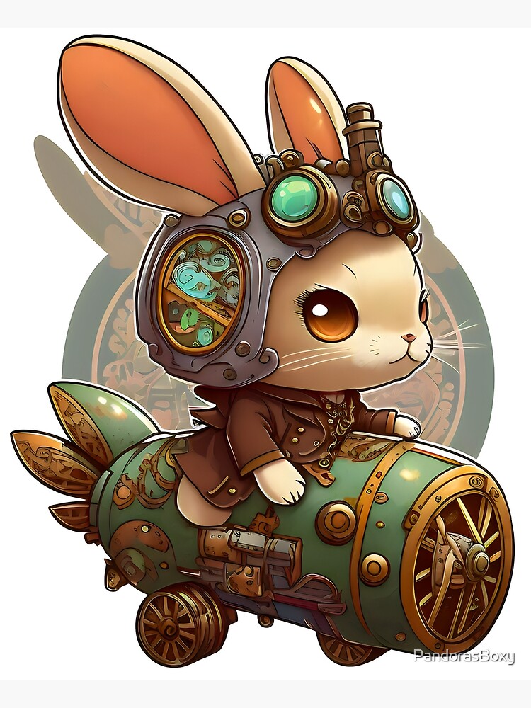 "Steampunk Bunny | Steampunk Rabbit | Kawaii Rabbit" Poster for Sale by ...
