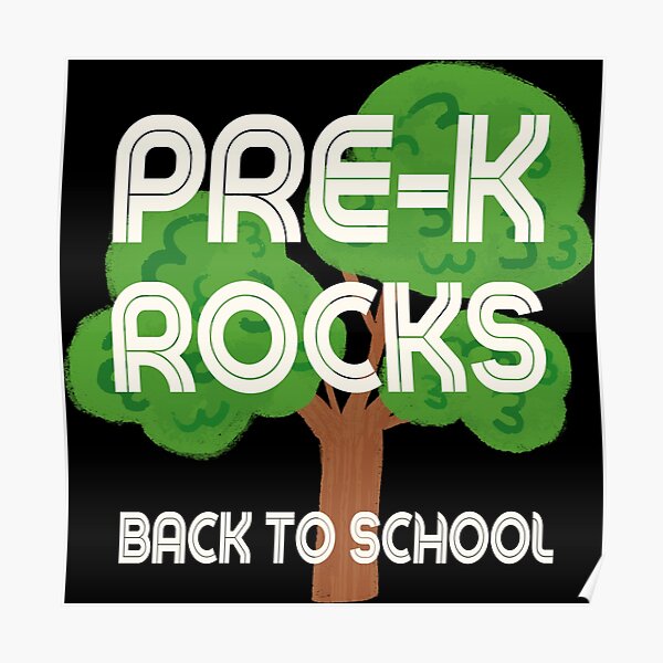 "Pre-k Rocks Shirts Cool Teachers Gift Back To School" Poster for Sale ...