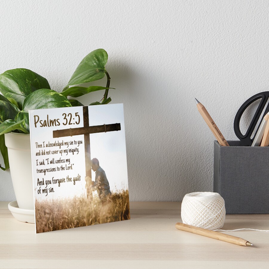 "Psalms 32:5" Poster for Sale by debradeka | Redbubble