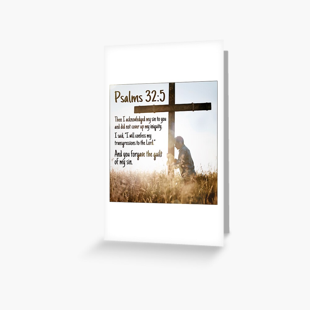 "Psalms 32:5" Poster for Sale by debradeka | Redbubble