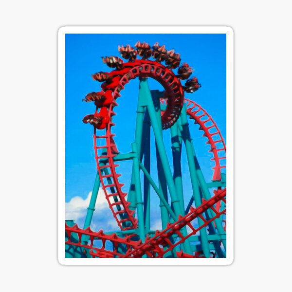 "Roller Coaster Theme Park" Sticker for Sale by rifat710 | Redbubble