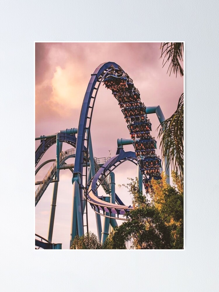 "Roller Coaster Theme Park" Poster for Sale by rifat710 | Redbubble