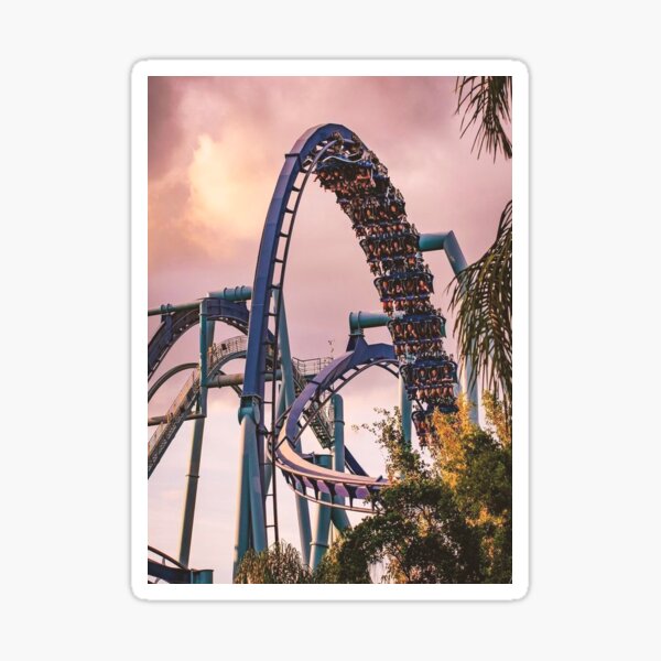 "Roller Coaster Theme Park" Sticker for Sale by rifat710 | Redbubble