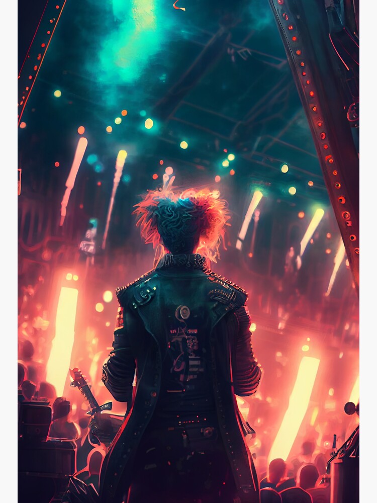 "Futuristic Punk City Music Festival Concert" Sticker for Sale by ...