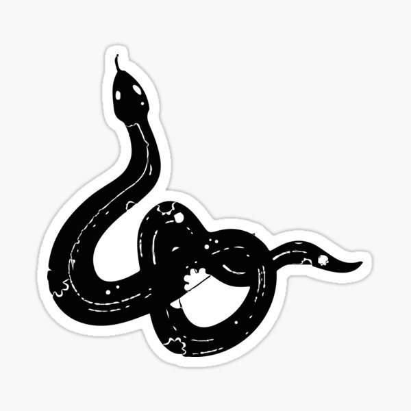 "Snake black ink" Sticker for Sale by InkStation24 | Redbubble