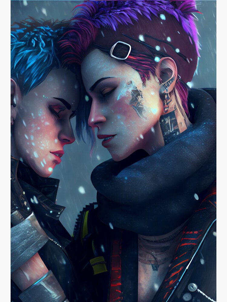 "Couple of Cyber Punk City Lovers - Lesbian Pride LGBT" Sticker for ...