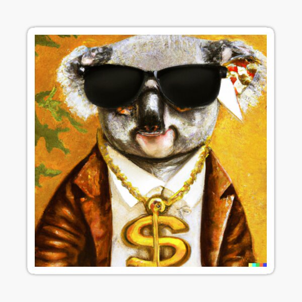 "Swag koala in Victorian Style" Sticker for Sale by Fortuna-store ...