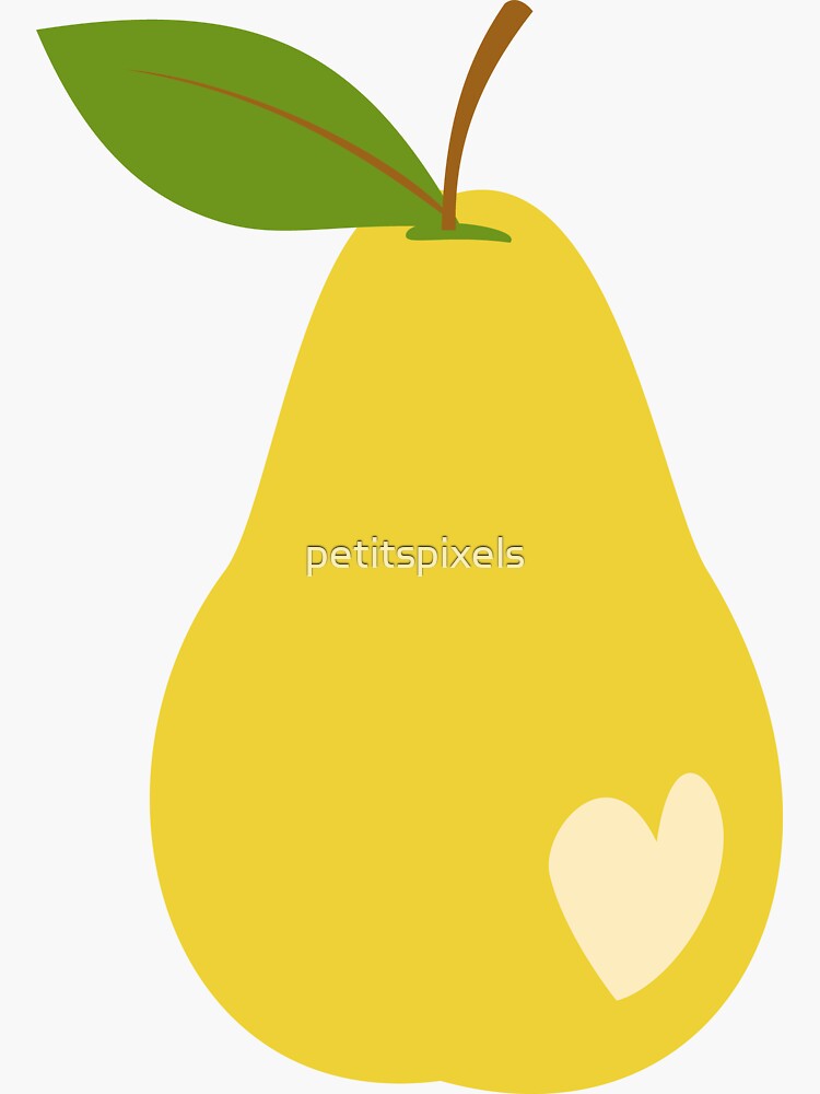 "Bitten pears" Sticker by petitspixels | Redbubble