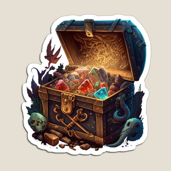 "Dungeons and Dragons Treasure Chest" Magnet for Sale by Ozy Art ...