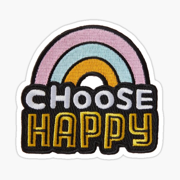 "Choose Happy Sticker" Sticker for Sale by designolo | Redbubble