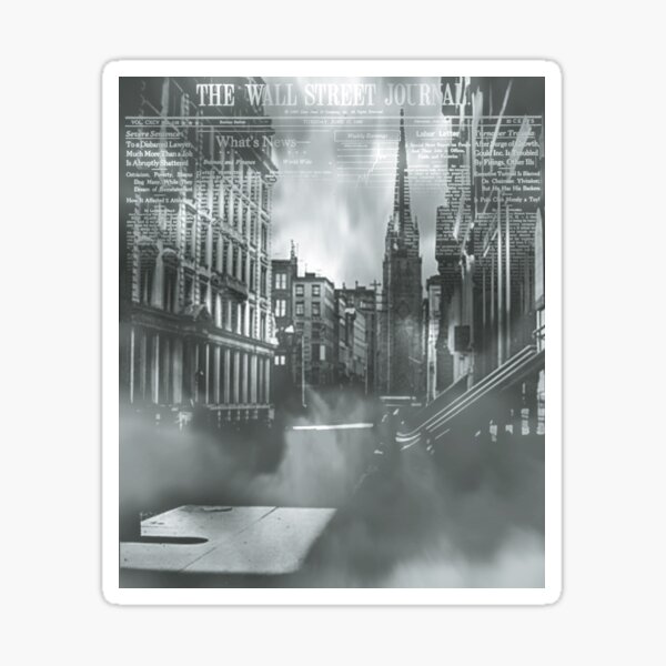 "18-19th Century New York City Wall Street" Sticker for Sale by ...