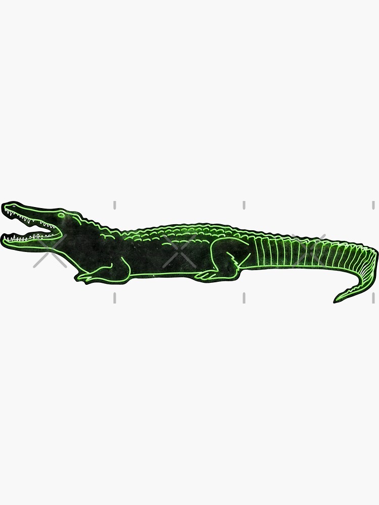 "Neon Design of a Crocodile Alligator" Sticker for Sale by ...