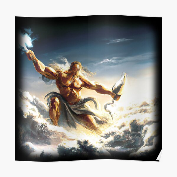 "Painting of the Greek god Zeus" Poster for Sale by Perryfranken ...