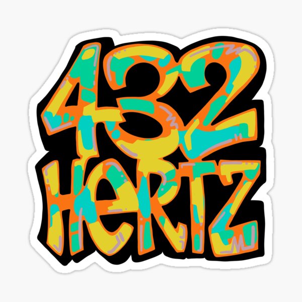 "432hz music | 432 hertz frequency | Tuning frequency 432 hz" Sticker ...