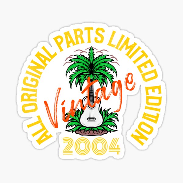 "Vintage 2004" Sticker for Sale by deluxeshirt | Redbubble