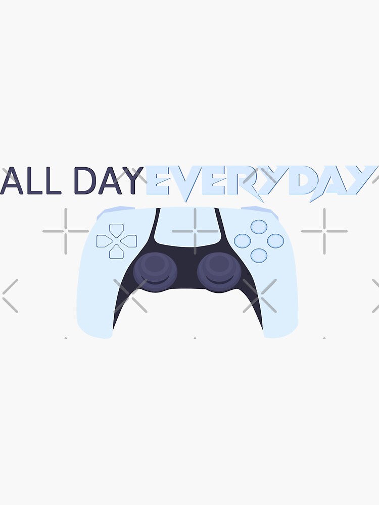 "Gaming All day Everyday" Sticker for Sale by ennari-ai | Redbubble