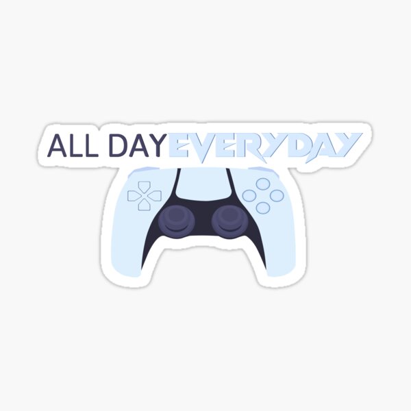 "Gaming All day Everyday" Sticker for Sale by ennari-ai | Redbubble